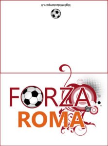 Biglietto Compleanno Forza Roma - Biglietti da stampare