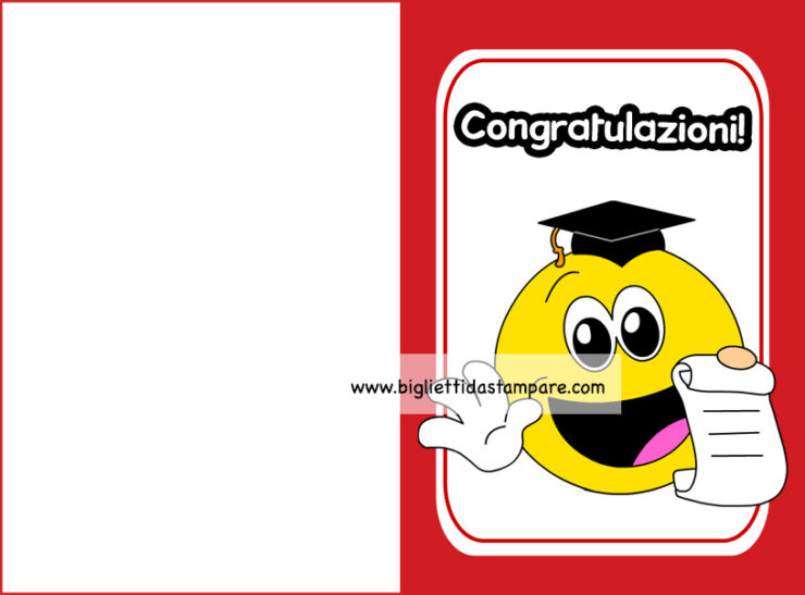 Biglietto con gli Auguri di Laurea - Biglietti da stampare