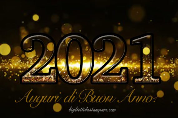 Auguri di Buon Anno 2021 - Biglietti da stampare