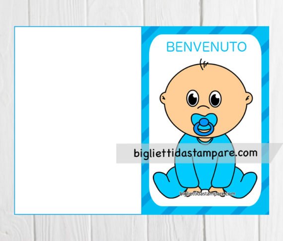 Biglietto di auguri per nascita bambino - Biglietti da stampare