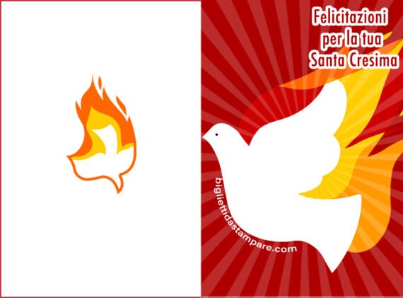 Biglietto per la Santa Cresima - Biglietti da stampare