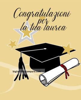 Congratulazioni per la tua laurea - Biglietti da stampare
