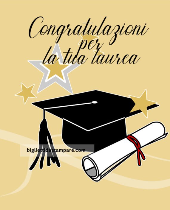 Congratulazioni per la tua laurea - Biglietti da stampare