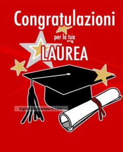 Immagine Auguri di Laurea - Biglietti da stampare