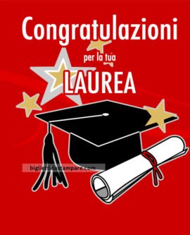 Immagine Auguri di Laurea - Biglietti da stampare