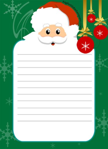 Carta da lettere di Natale - Biglietti da stampare