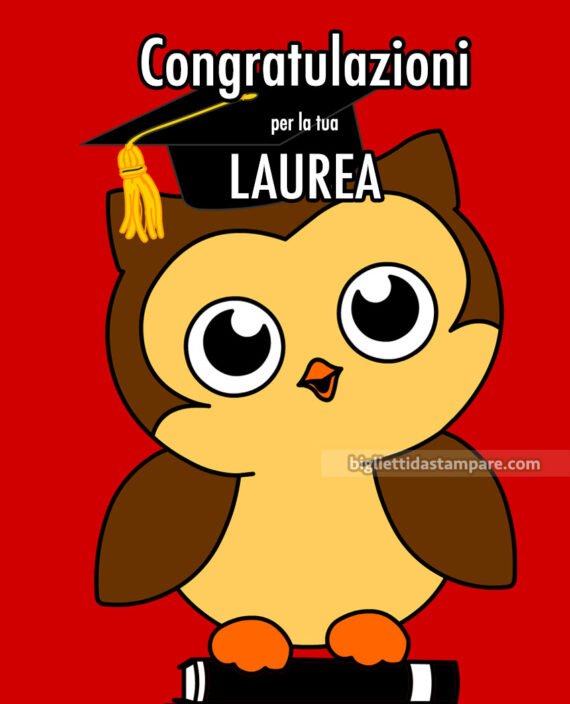 Congratulazioni laurea - Biglietti da stampare