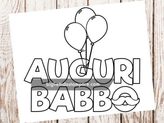 Auguri Babbo - Biglietti da stampare