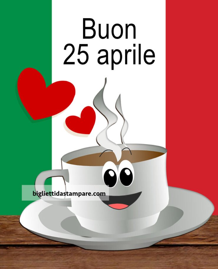Buon 25 aprile - Biglietti da stampare