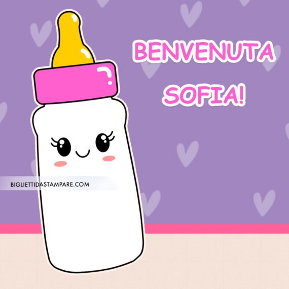 Benvenuta Sofia - Biglietti da stampare