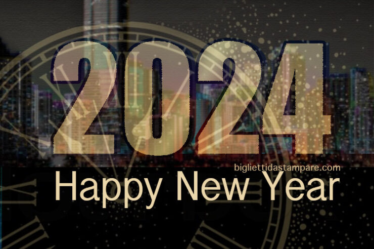 Buon Anno 2024 - Biglietti da stampare