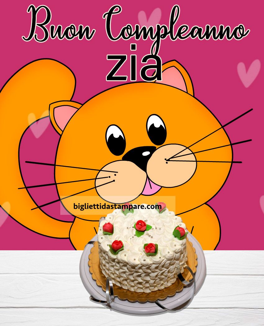 Compleanno zia - Biglietti da stampare