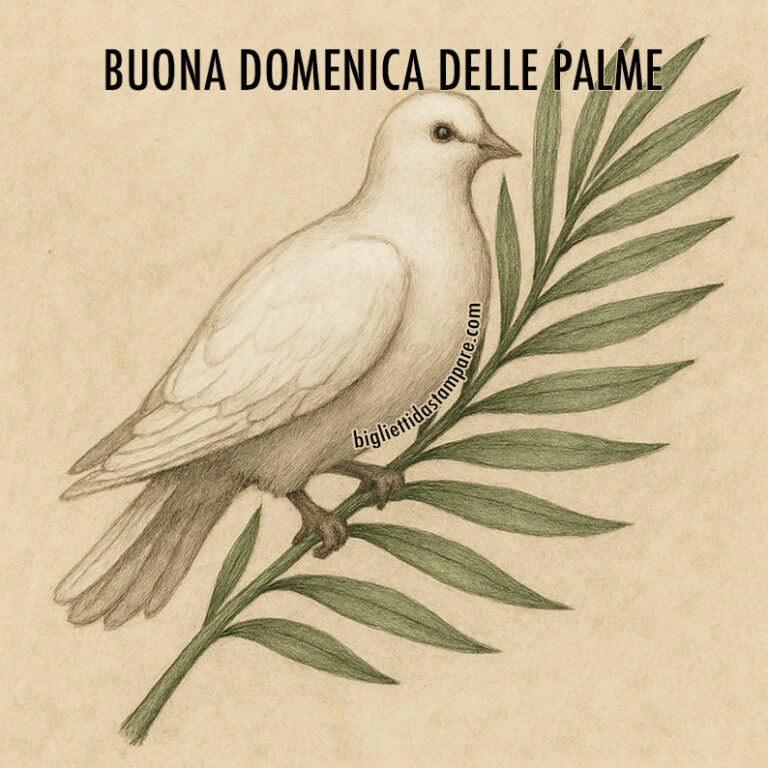 Colomba con palma - Biglietti da stampare